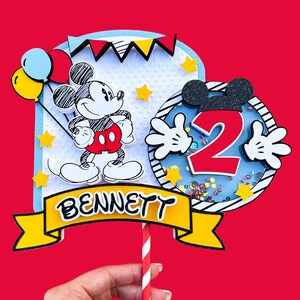 Mickey Mouse Cake Topper, Mickey Cake Topper, Mickey Mouse Birthday ...