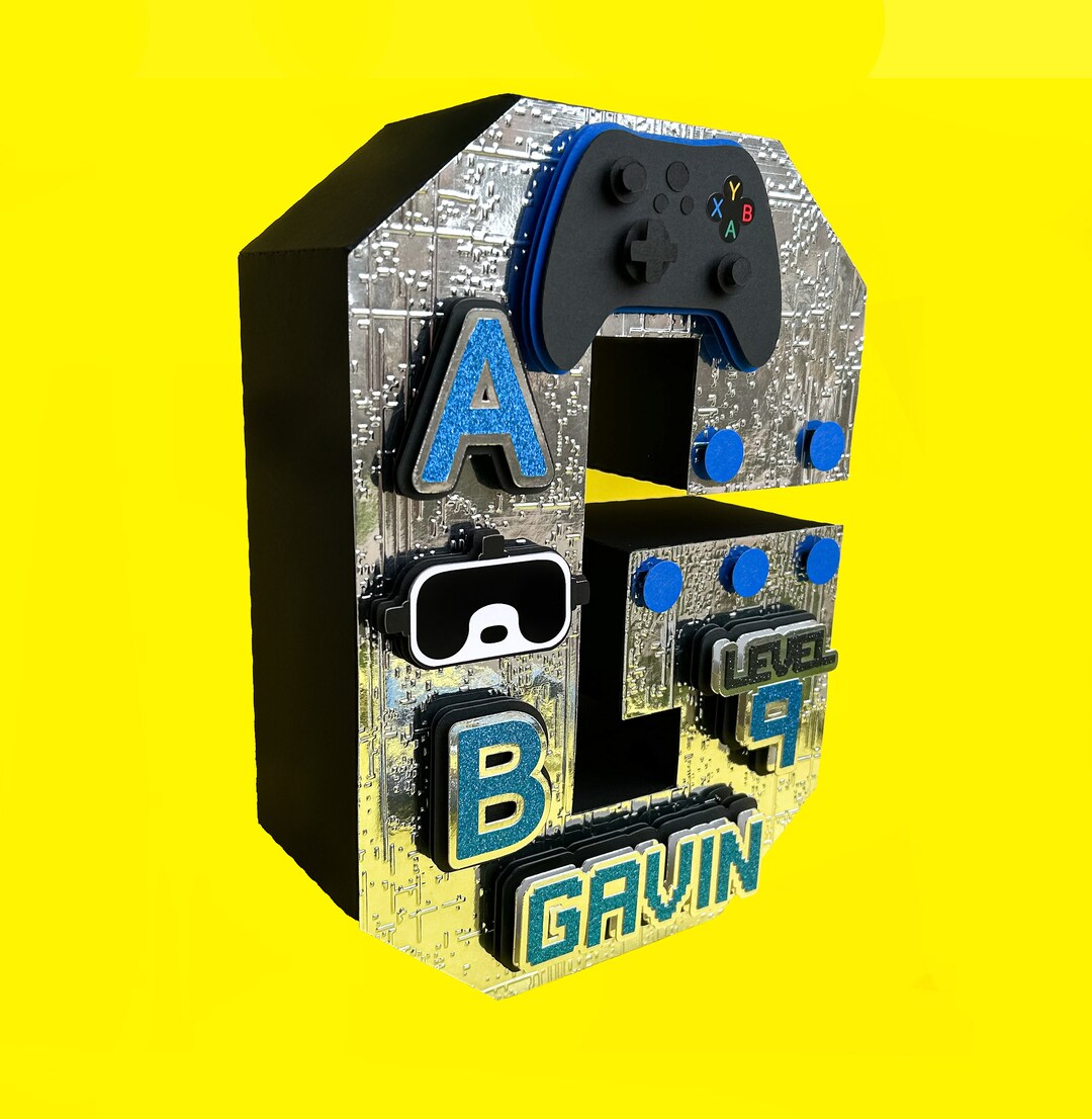 Xbox 3D Letter, Gamer Birthday Party, Gamer Party Decorations, Gamer ...