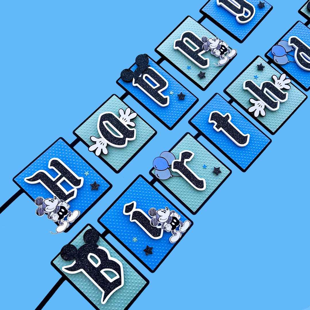 Mickey Mouse Banner, Mickey Banner, Mickey Mouse Birthday Decor, Mickey ...