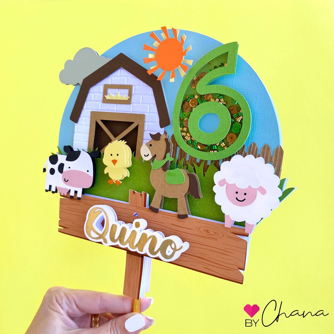 Farm Cake Topper Farm Birthday Decoration Farm Party Decor - Etsy