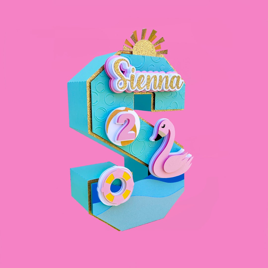 Flamingo 3D Letters, Tropical Birthday Party, Flamingo Birthday Party ...