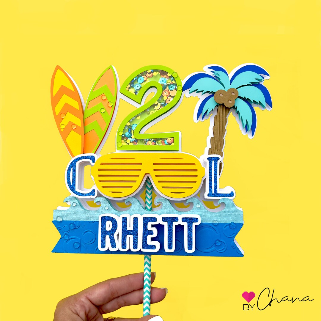 Two Cool Cake Topper Two Cool Birthday Decor Birthday Party - Etsy