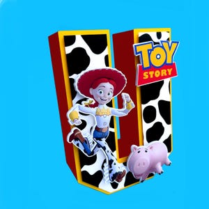 Woody 3D Letters, Toy Story 3D Letters, Toy Story Birthday Party, Toy ...
