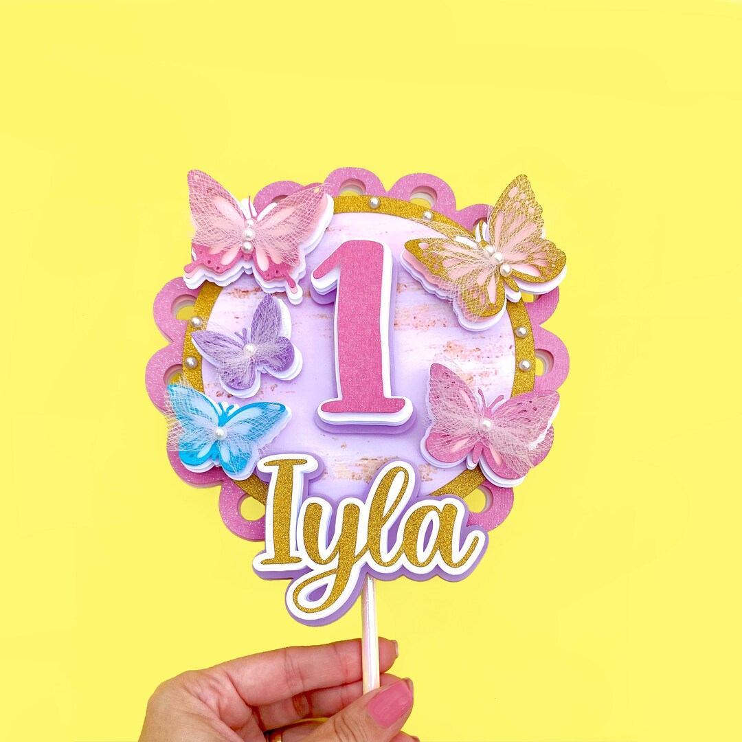 Butterfly Cake Topper, Butterfly Party Decoration, Butterfly Birthday ...