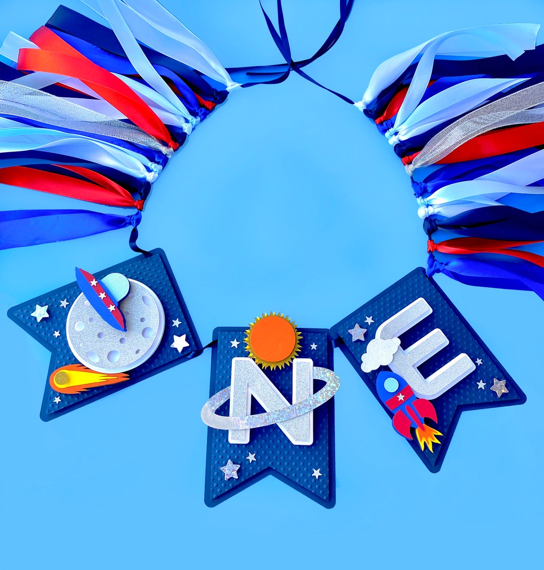 Space Banner, Space Birthday Party, Astronaut Birthday Decor, One ...