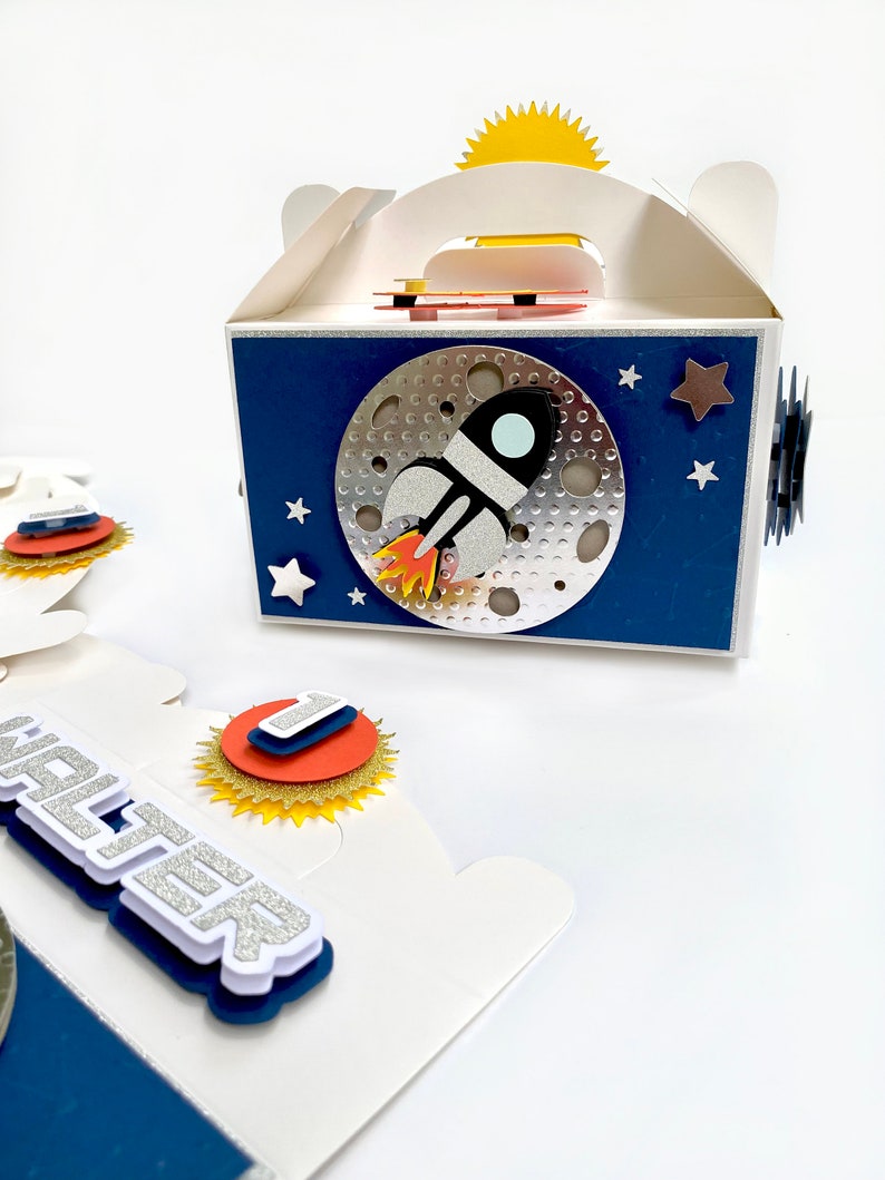 Space Gable Boxes, Space Theme Favor Boxes, Space Party Favors, Space ...