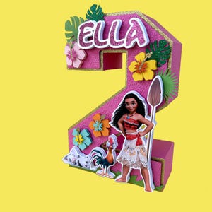 Moana 3D Numbers, Moana Birthday Decorations, Moana Party Decorations ...