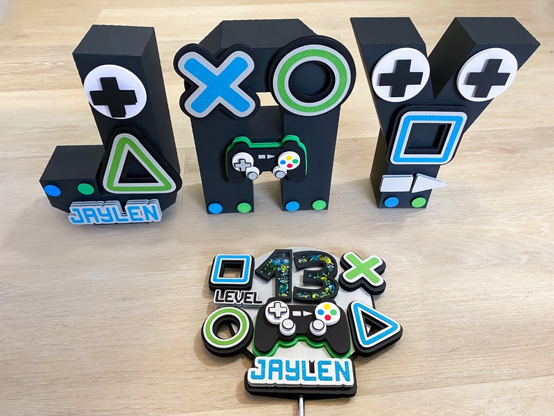 PS5 3D Letters Gamer Party Decorations Gamer Room Decor - Etsy