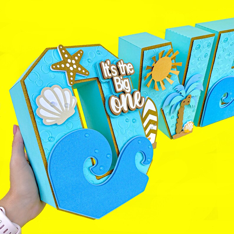Surf 3D Letters, Surf Birthday Party, Surfs up Birthday Decor, Surfing ...