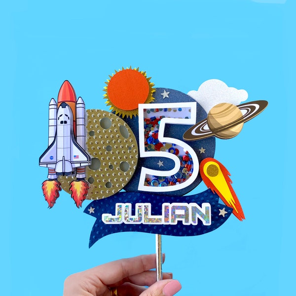 Space Cake Topper - Etsy