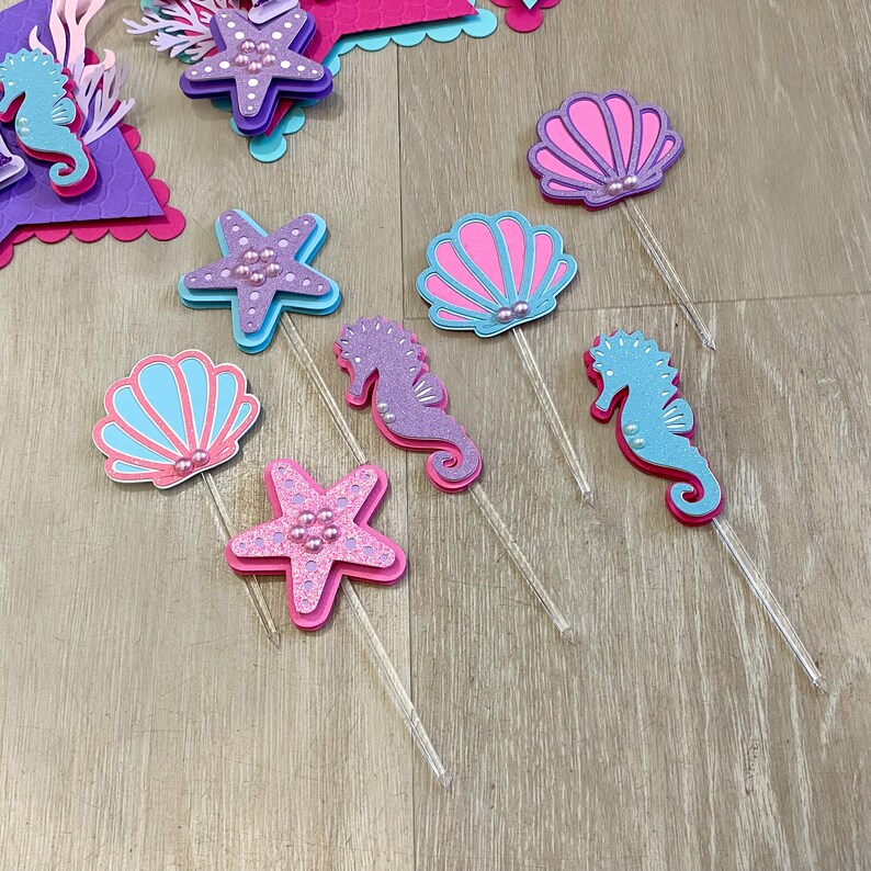 Mermaid Cake Topper, Mermaid Tail Topper, Under the Sea Cake Topper ...