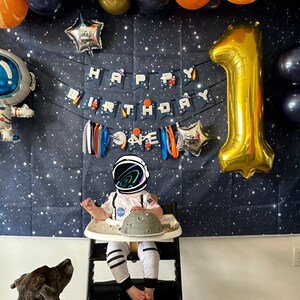 Space Banner, Space Birthday Party, Astronaut Birthday Decor, Galaxy ...