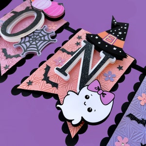 Halloween High Chair Banner, Pink Halloween Banner, Pink Halloween ...