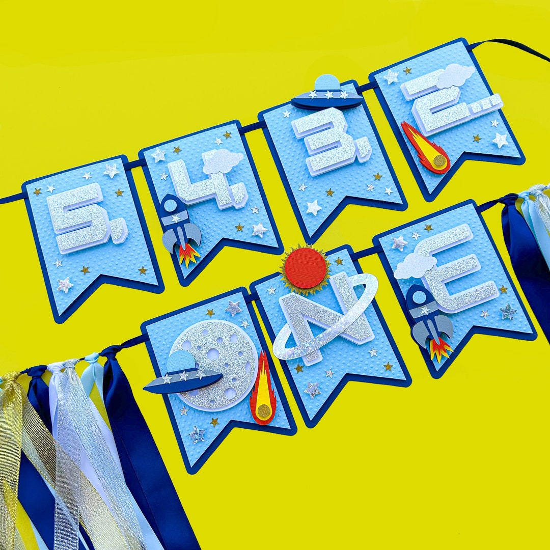 Space Banner, Space Theme Banner, Space Birthday Banner, First Trip ...