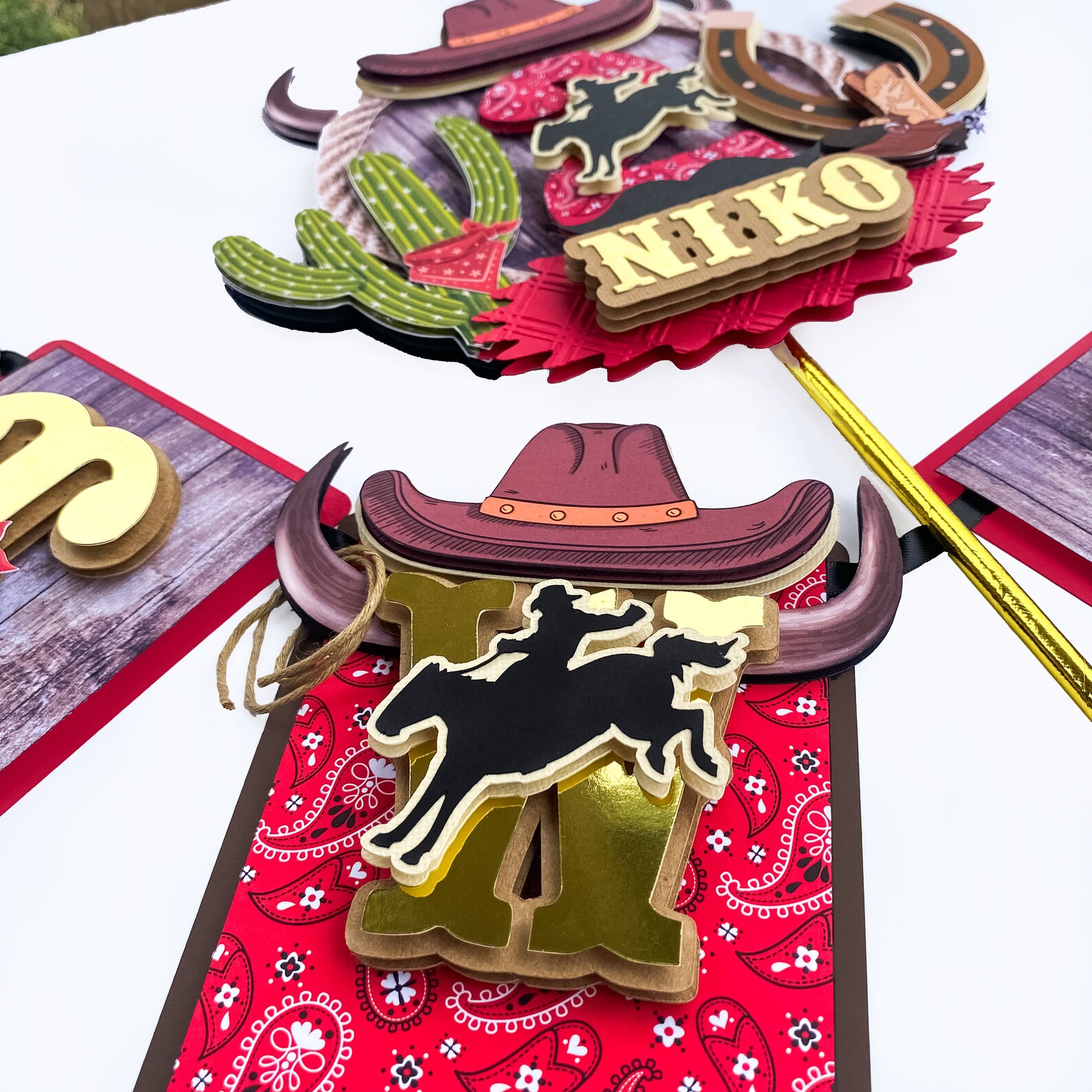Rodeo Banner, Western Banner, Cowboy Banner, TWO Rodeo Banner, Rodeo ...