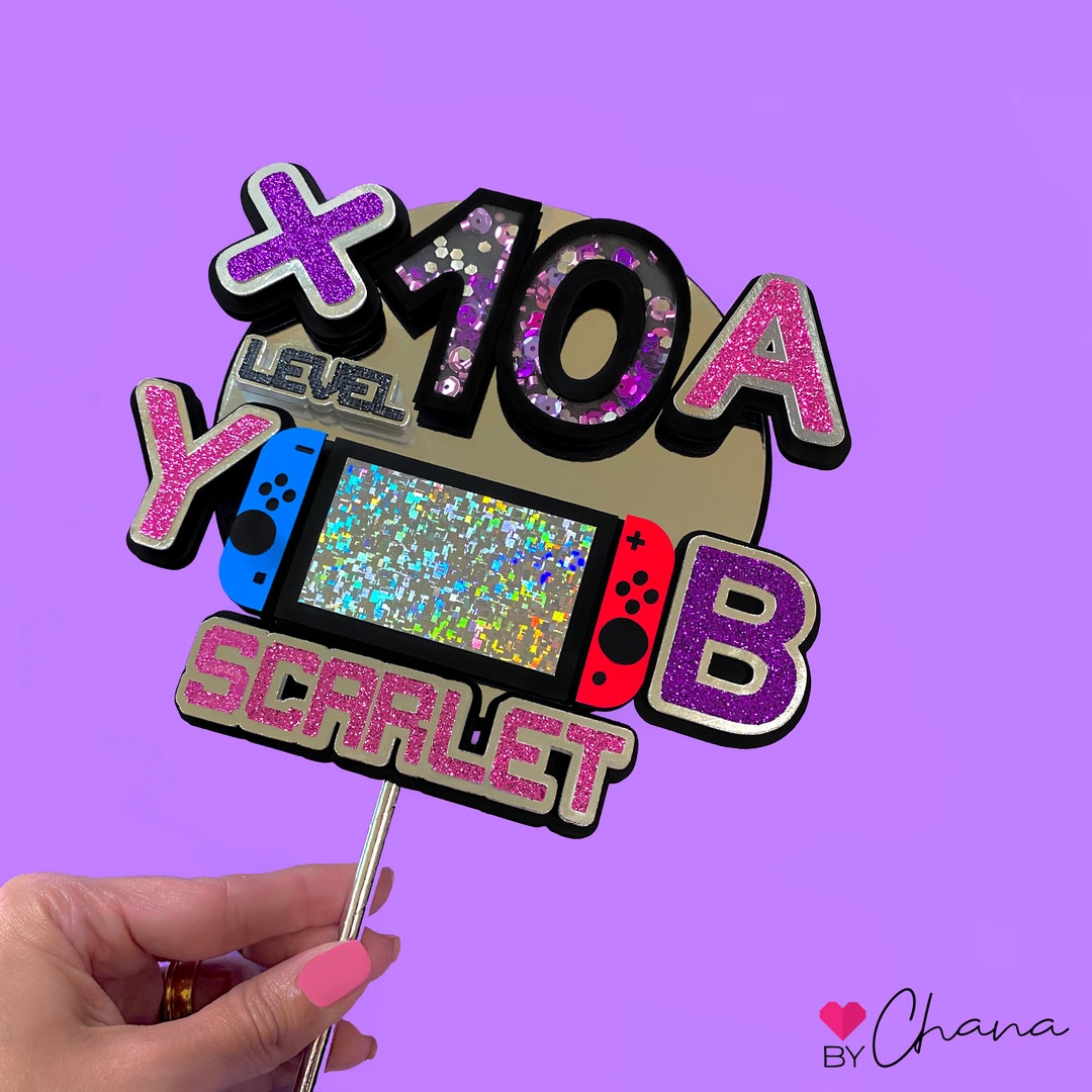Switch Cake Topper Girl Gamer Birthday Party Gaming Cake - Etsy