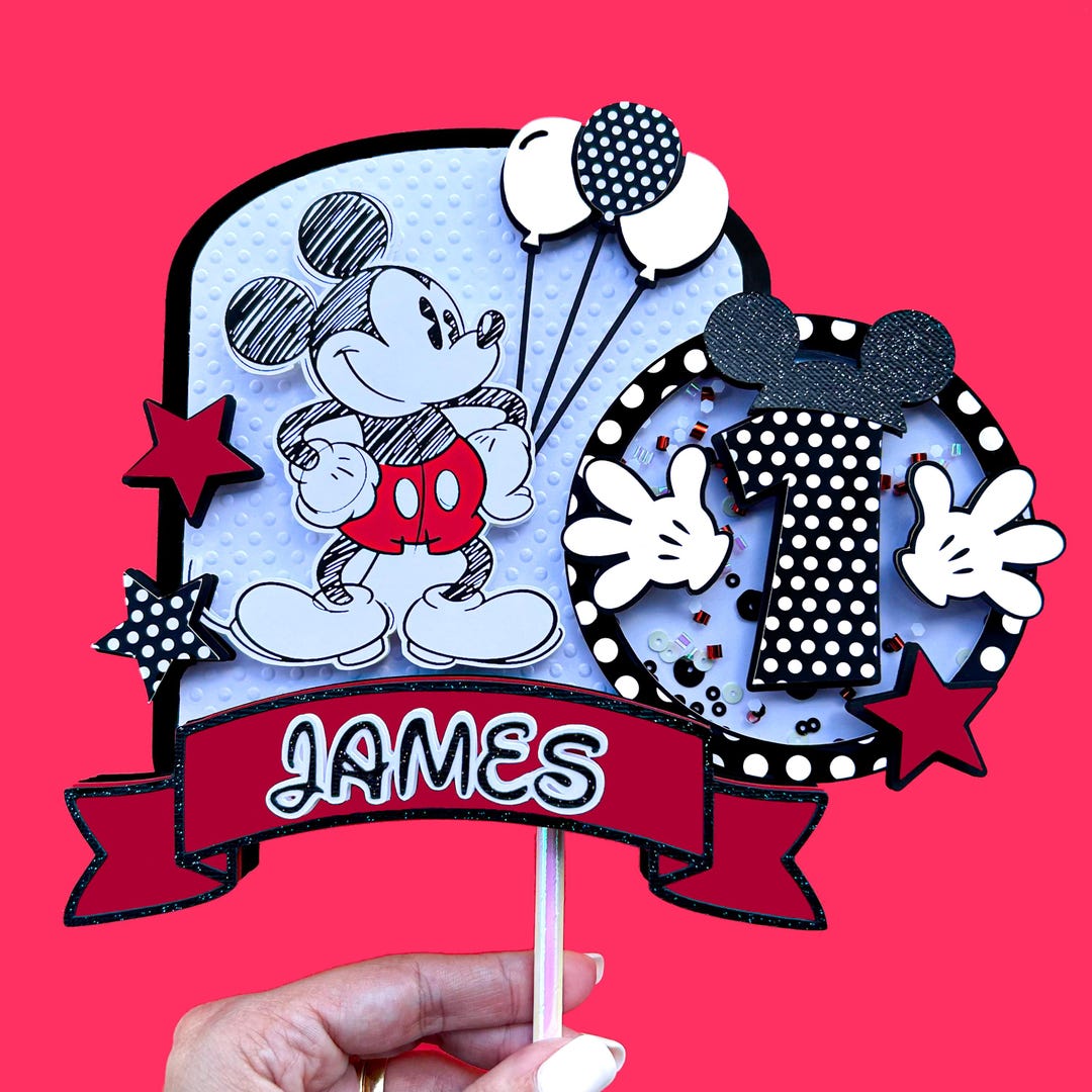 Mickey Cake Topper, Mickey Mouse Cake Topper, Mickey Mouse Birthday ...