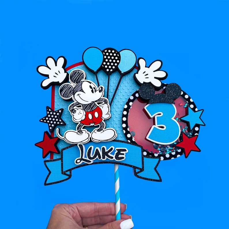 Mickey Cake Topper, Mickey Mouse Cake Topper, Mickey Mouse Birthday ...