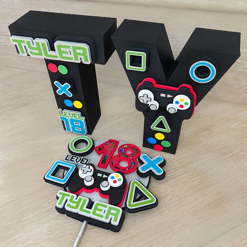 PS5 3D Letters Gamer Party Decorations Gamer Room Decor - Etsy