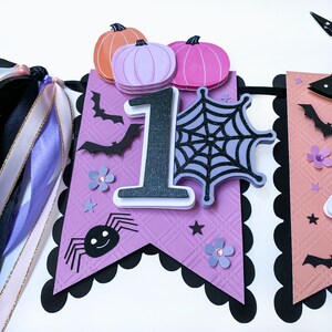 Halloween High Chair Banner, Pink Halloween Banner, Pink Halloween ...