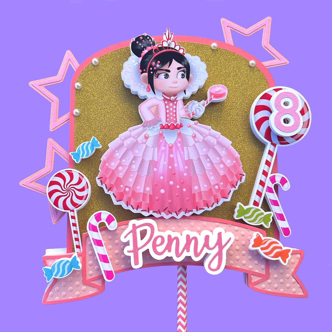Vanellope Cake Topper, Vanellope Princess Birthday Decor, Vanellope ...