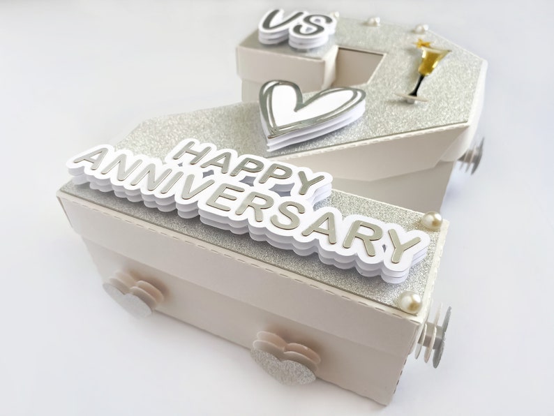 Anniversary Gift Box Fillable Number Box Anniversary Letter | Etsy
