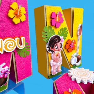 Moana 3D Numbers, Moana Birthday Decorations, Moana Party Decorations ...