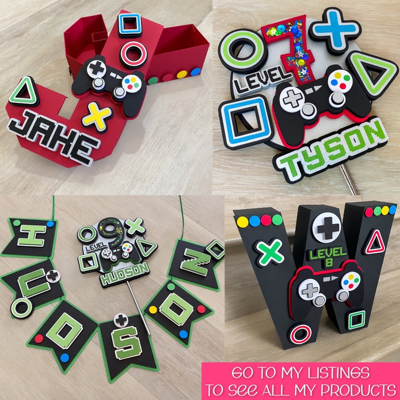 PS5 3D Letters Gamer Party Decorations Gamer Room Decor - Etsy