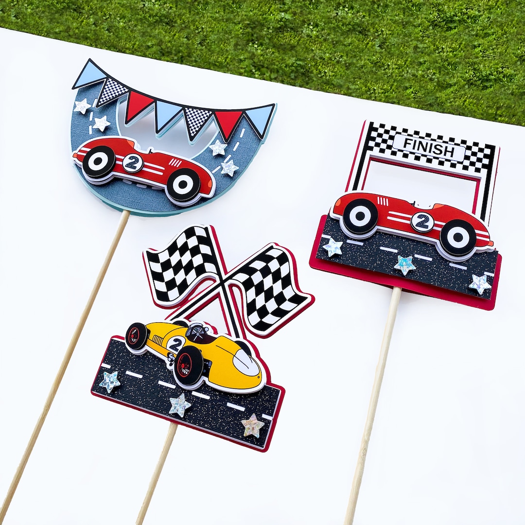 Two Fast Centerpieces, Vintage Race Car Centerpiece, Two Fast Birthday ...