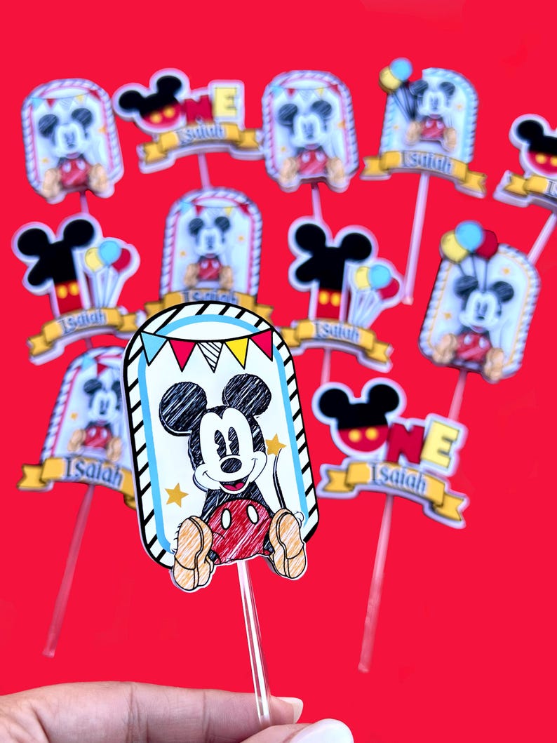 Mickey Mouse Cake Topper, Mickey Cake Topper, Mickey Mouse Birthday ...