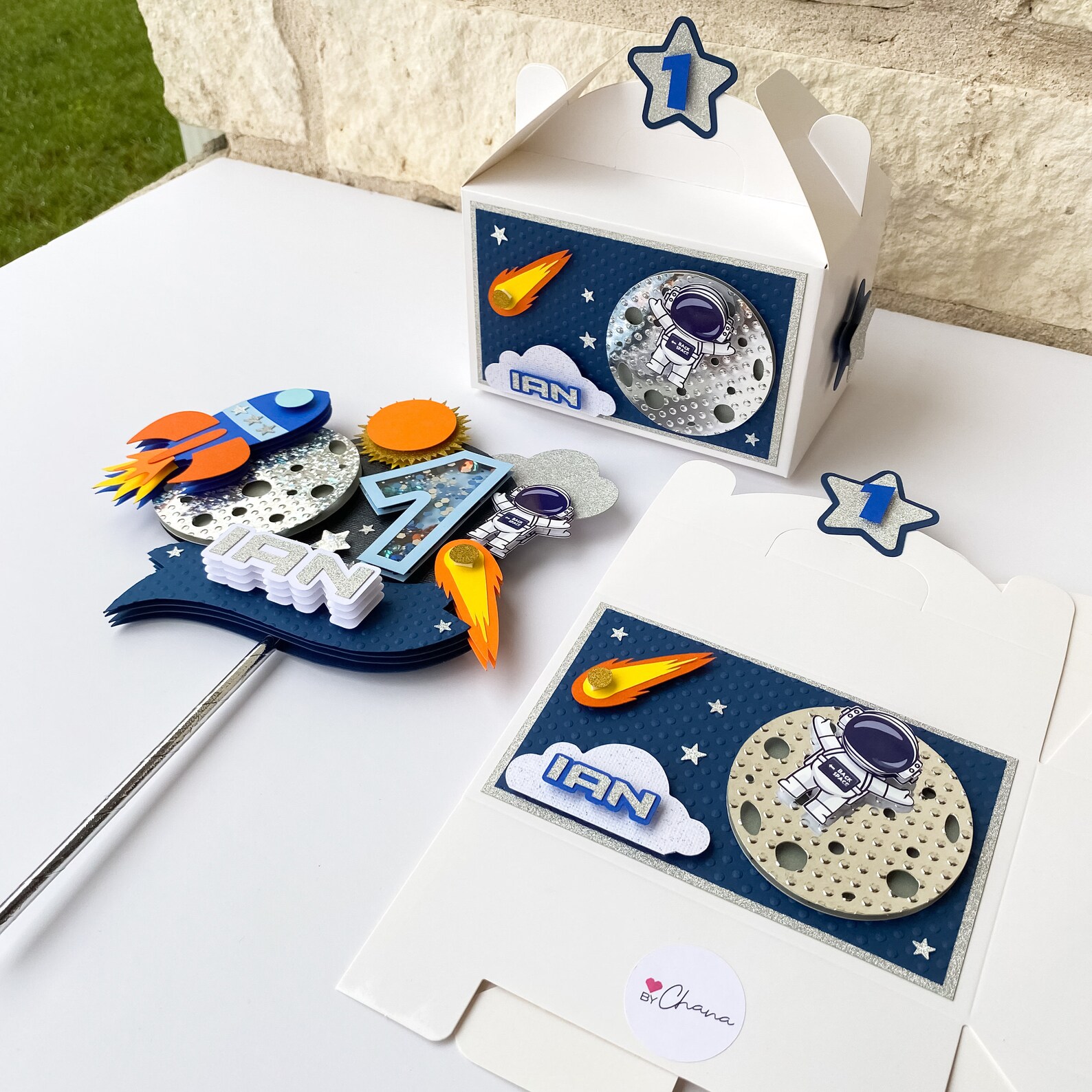 Space Gable Boxes, Space Theme Favor Boxes, Space Party Favors, Space ...