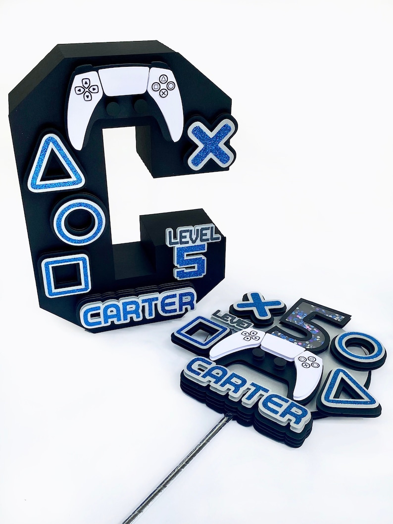 PS5 Cake Topper, Gamer Birthday Party, Gaming Cake Topper Birthday ...