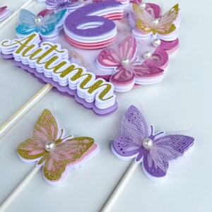 Butterfly Cake Topper, Butterfly Party Decoration, Butterfly Birthday ...