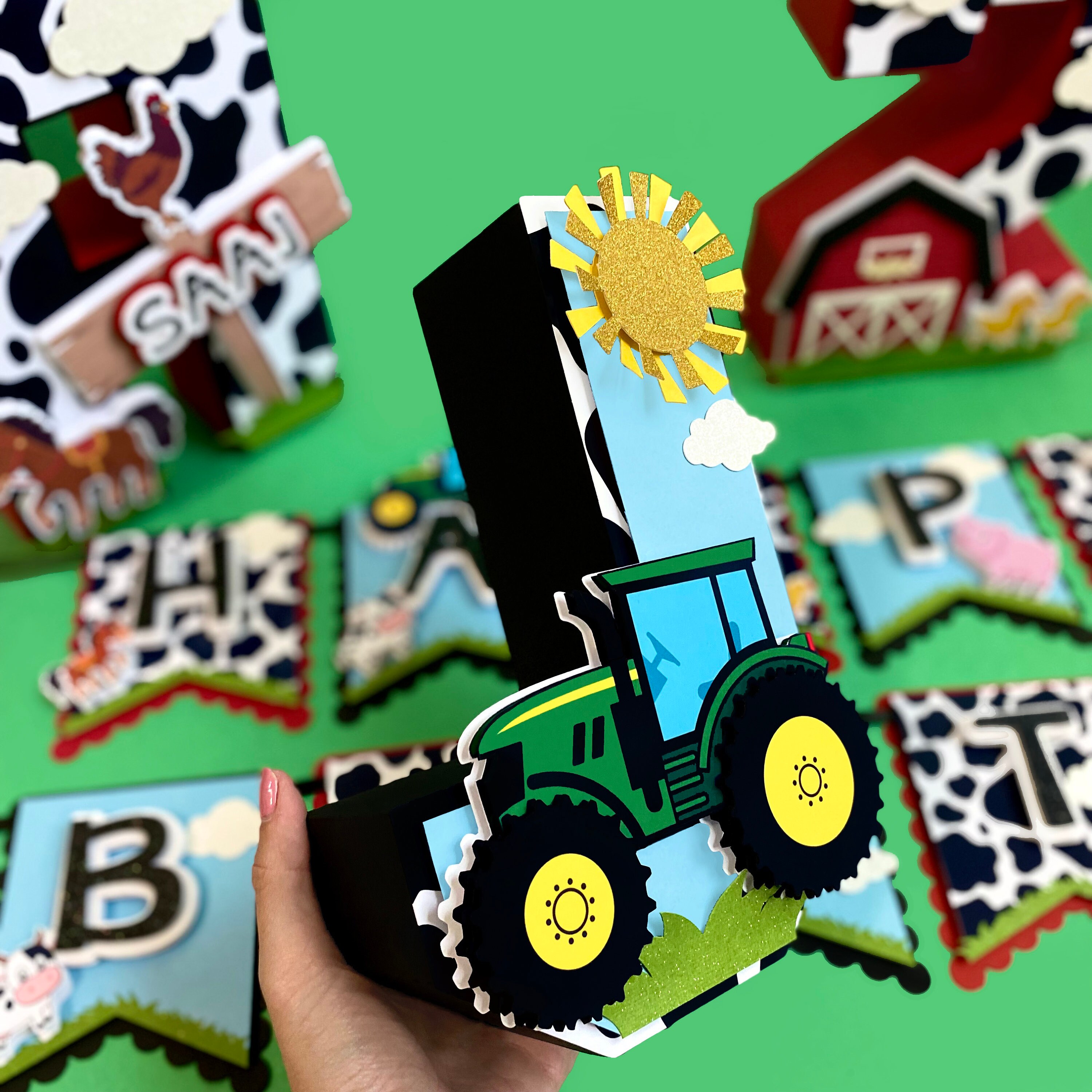 Farm 3D Letter, Farm Birthday, Farm Birthday Decoration, Farm Party ...