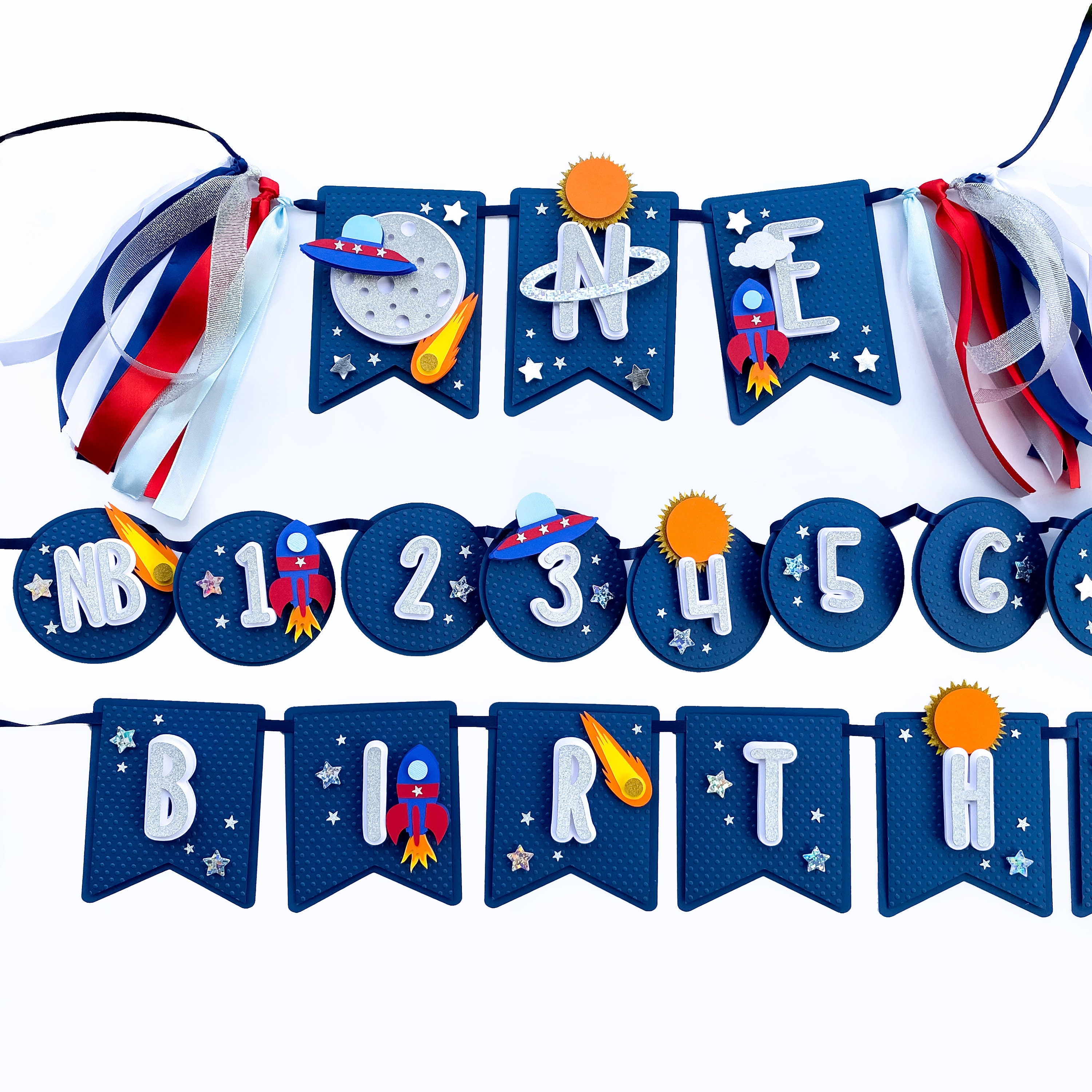 Combo Space Banner, Space Cake Topper, Space Birthday Party, Astronaut ...