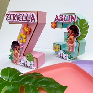 Moana 3D Numbers Moana Birthday Decorations Moana Party - Etsy