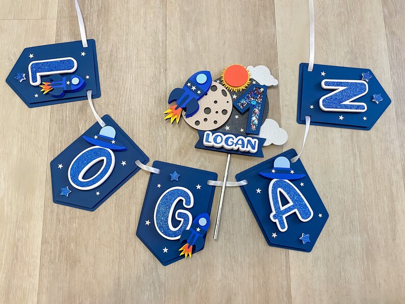 Space Banner, Space Birthday Party, Astronaut Birthday Decor, Galaxy ...