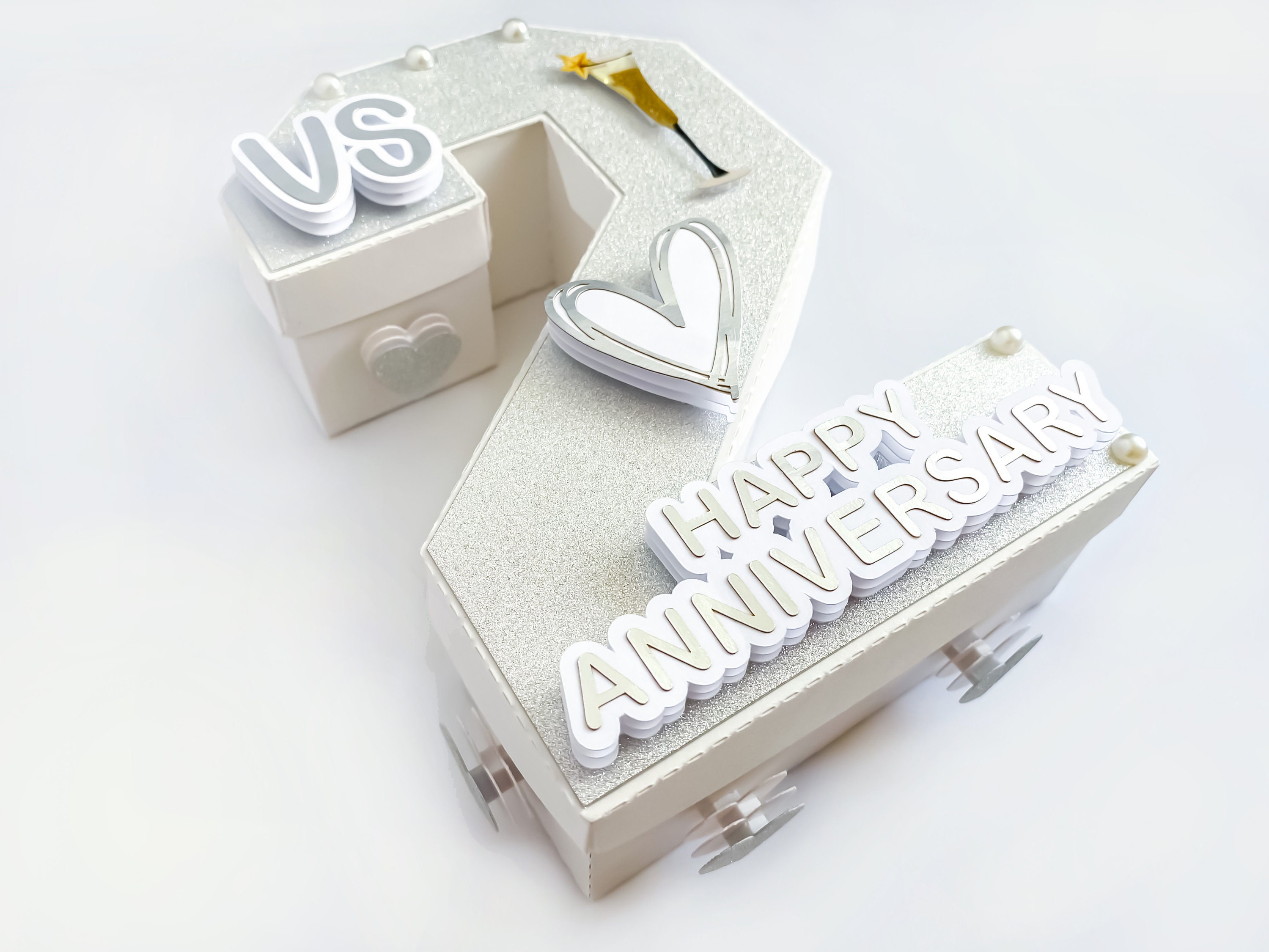 Anniversary Gift Box Fillable Number Box Anniversary Letter | Etsy