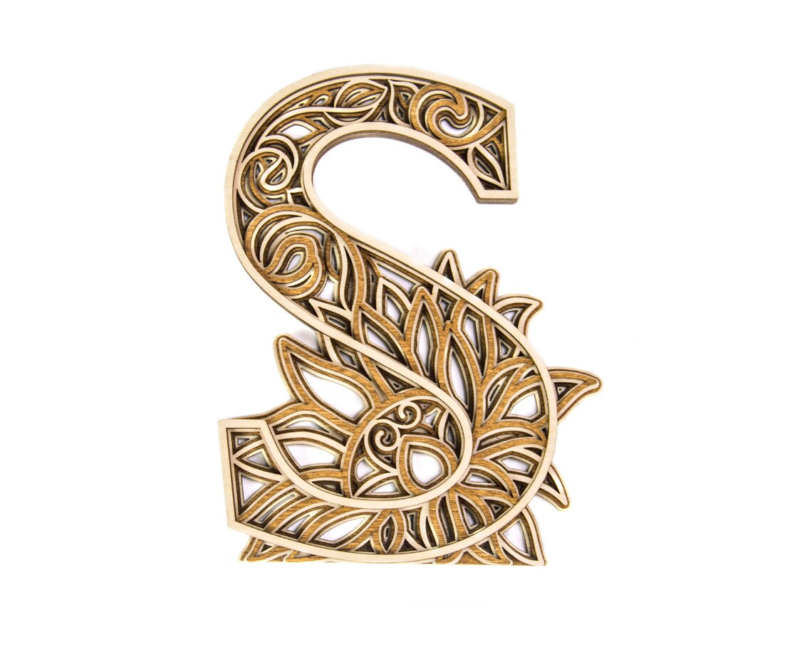 Layered Letter S Monogram S SVG EPS DXF Cdr Multilayered - Etsy Canada