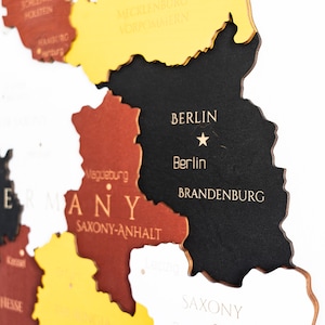 Map of Germany 3D, Laser Cut File, SVG, EPS, Dxf, Cdr, Pdf ...