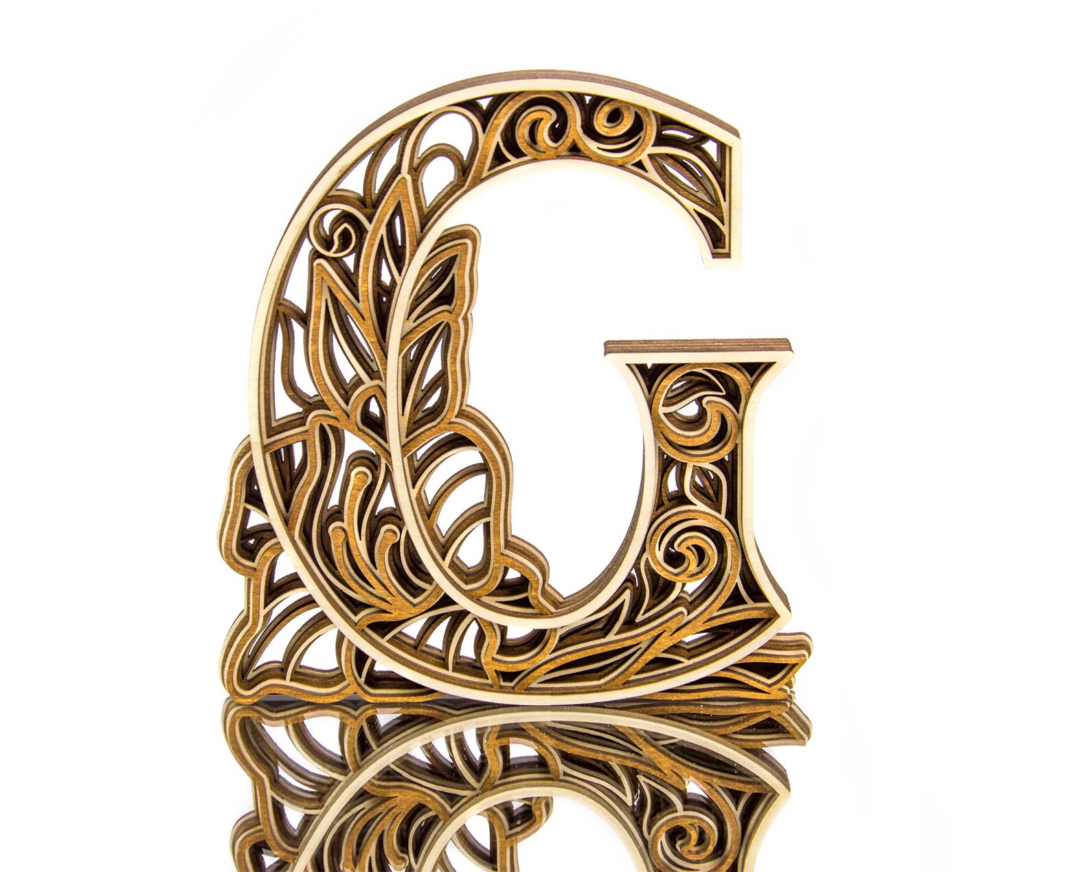 Layered Letter G Monogram G SVG EPS DXF Cdr Multilayered - Etsy Ireland