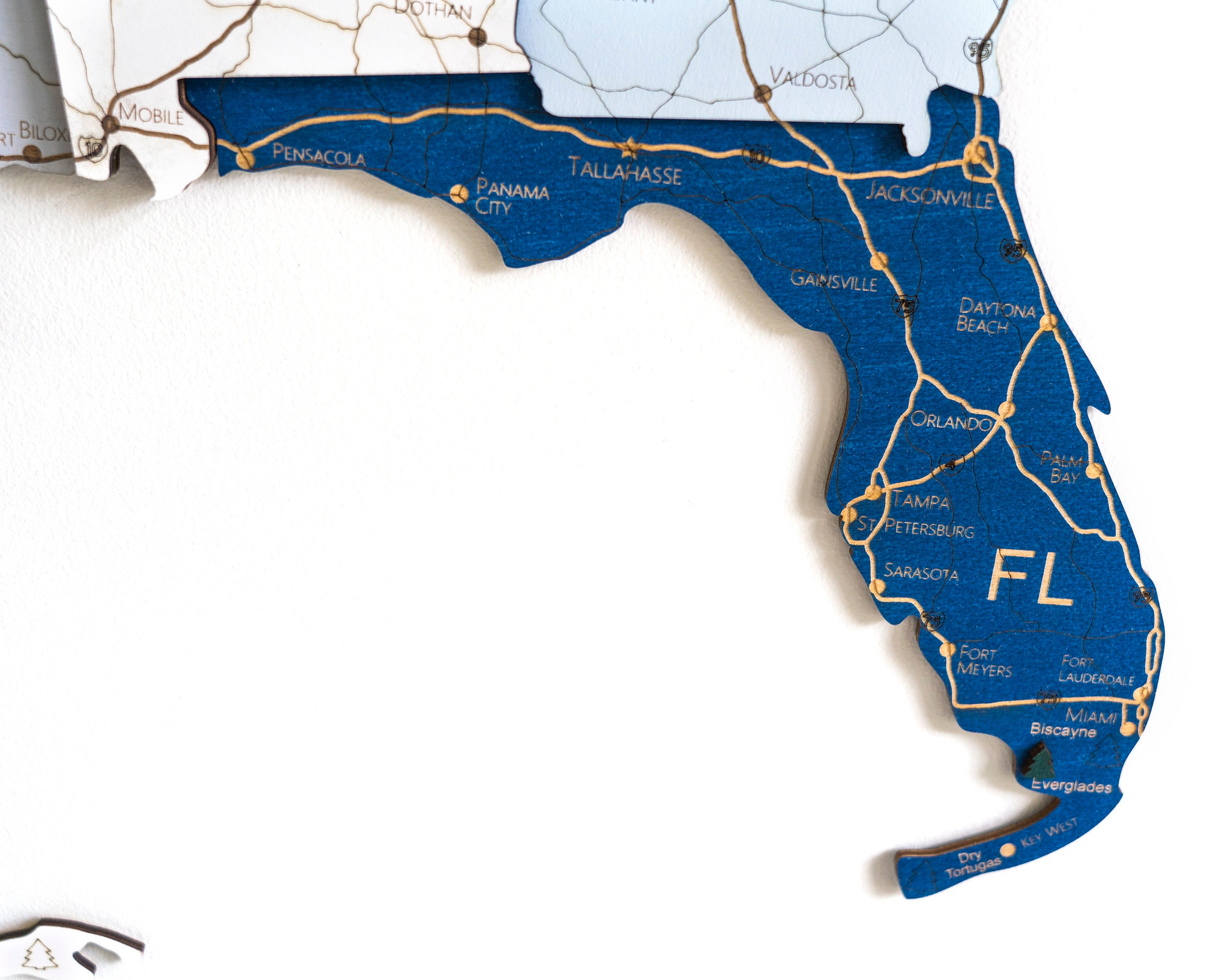 Map of USA With National Parks Cities and Roads, Laser Cut File, SVG ...