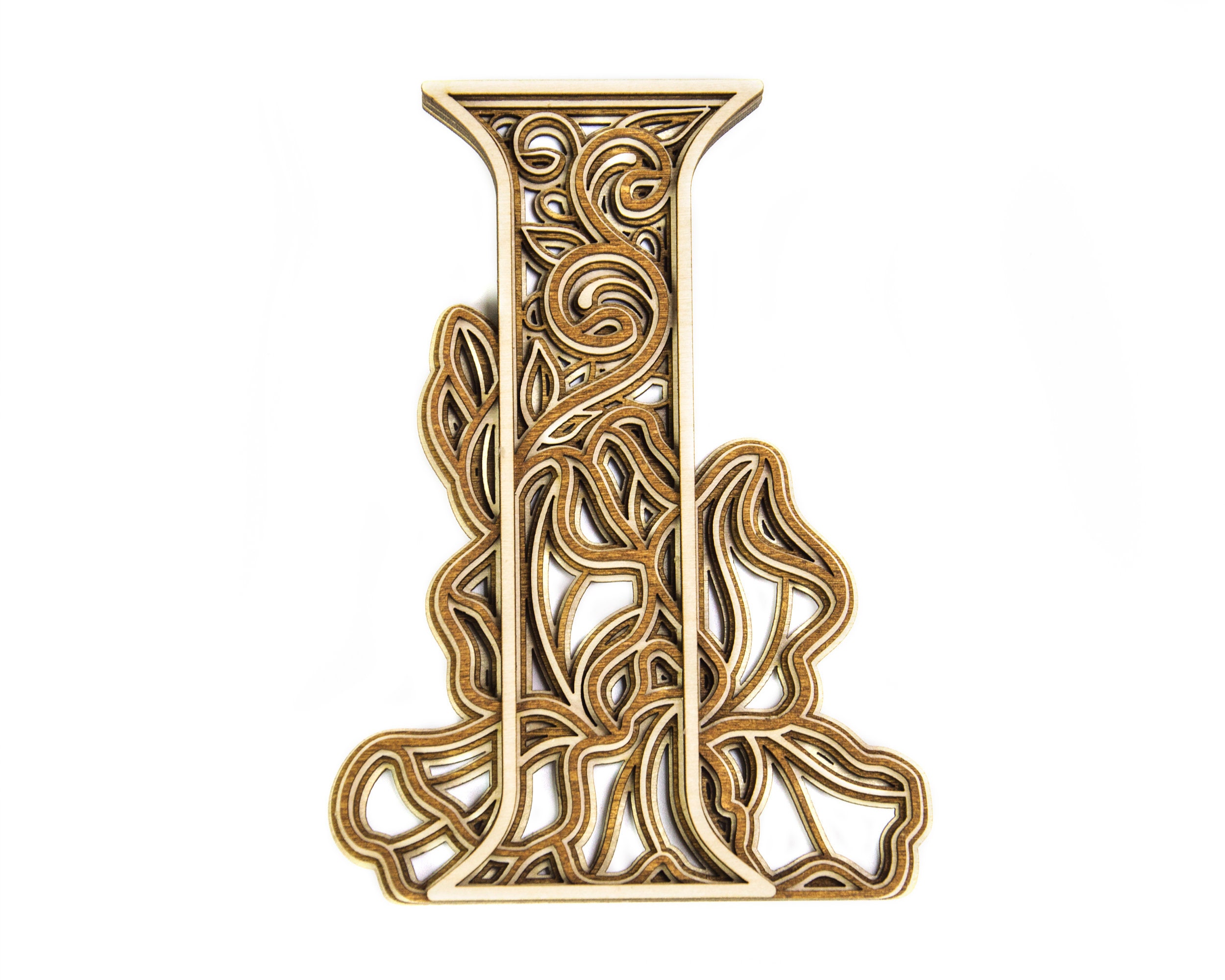 Layered Letter I Monogram I SVG EPS DXF Cdr Multilayered | Etsy