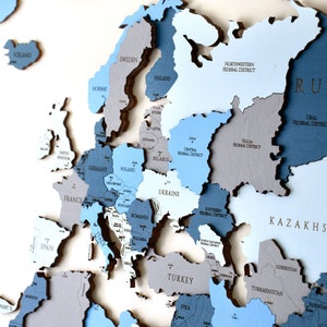 Map of the World 3D, Laser Cut File, SVG, EPS, DXF, Cdr, Pdf ...