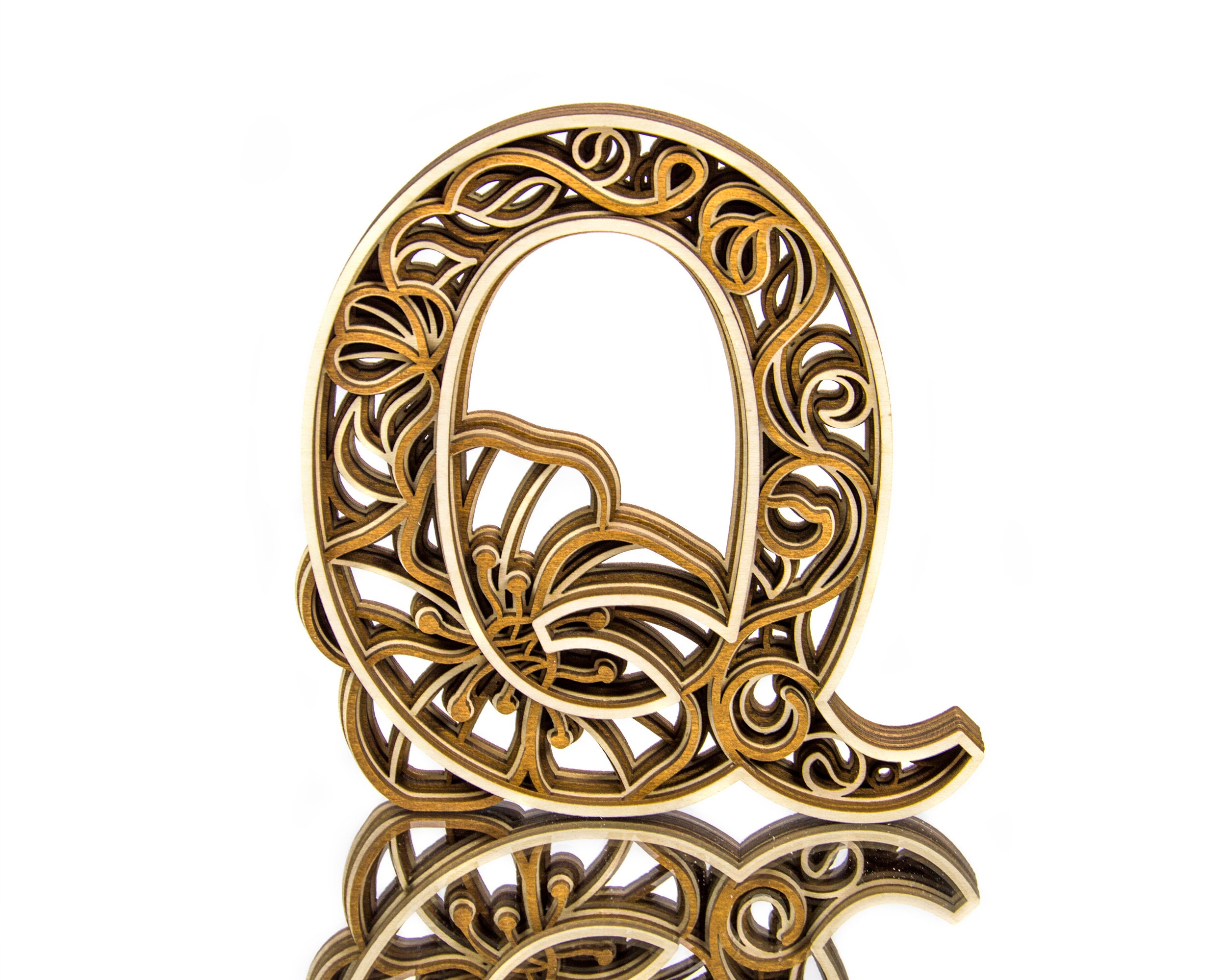 Layered Letter Q Monogram Q SVG EPS DXF Cdr Multilayered - Etsy UK