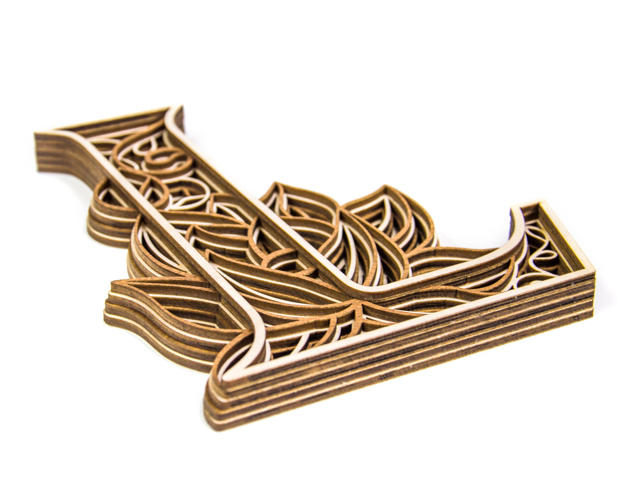 Layered Letter L Monogram L SVG EPS DXF Cdr Multilayered - Etsy