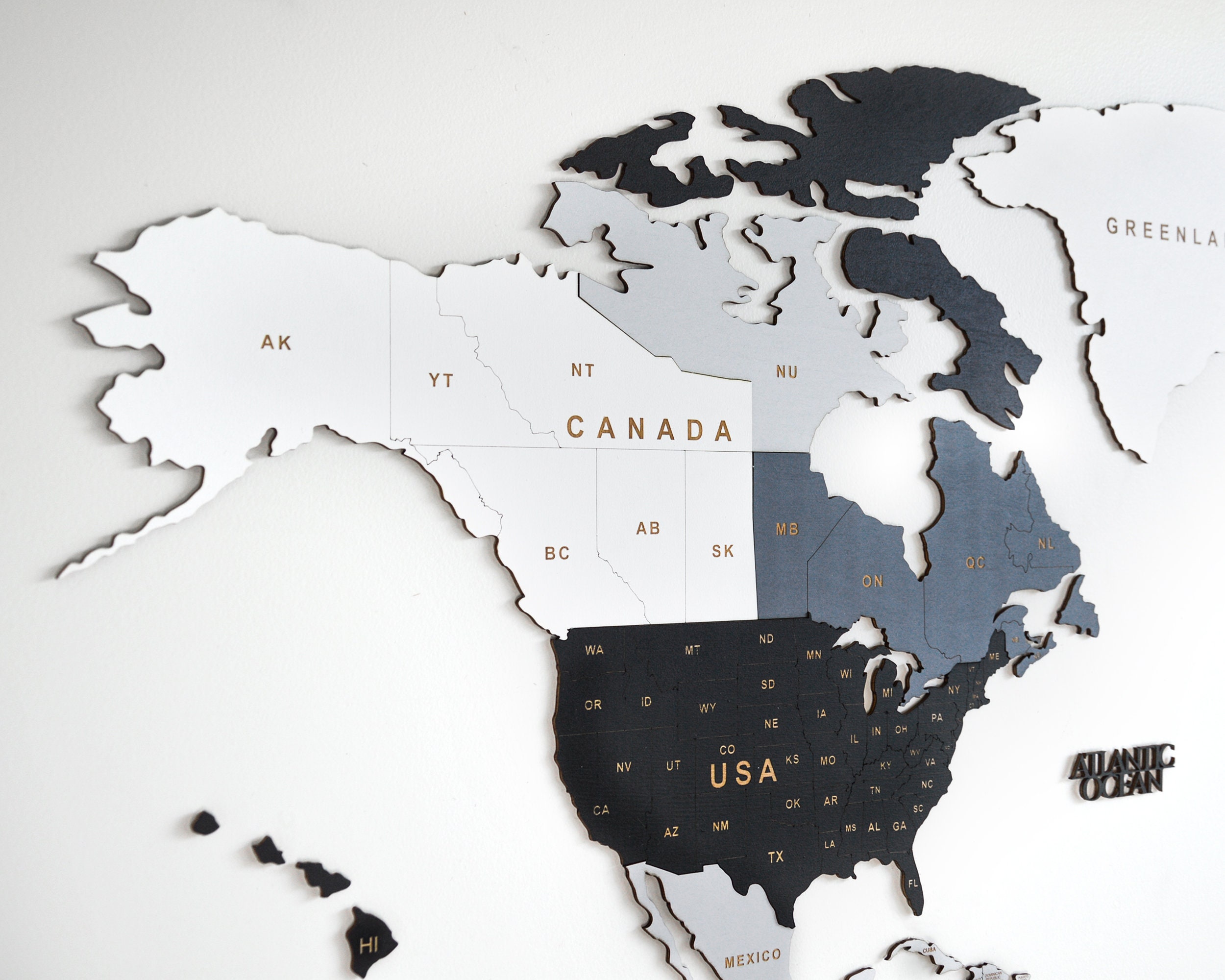 Mapa del mundo archivo de corte láser SVG EPS DXF cdr - Etsy España