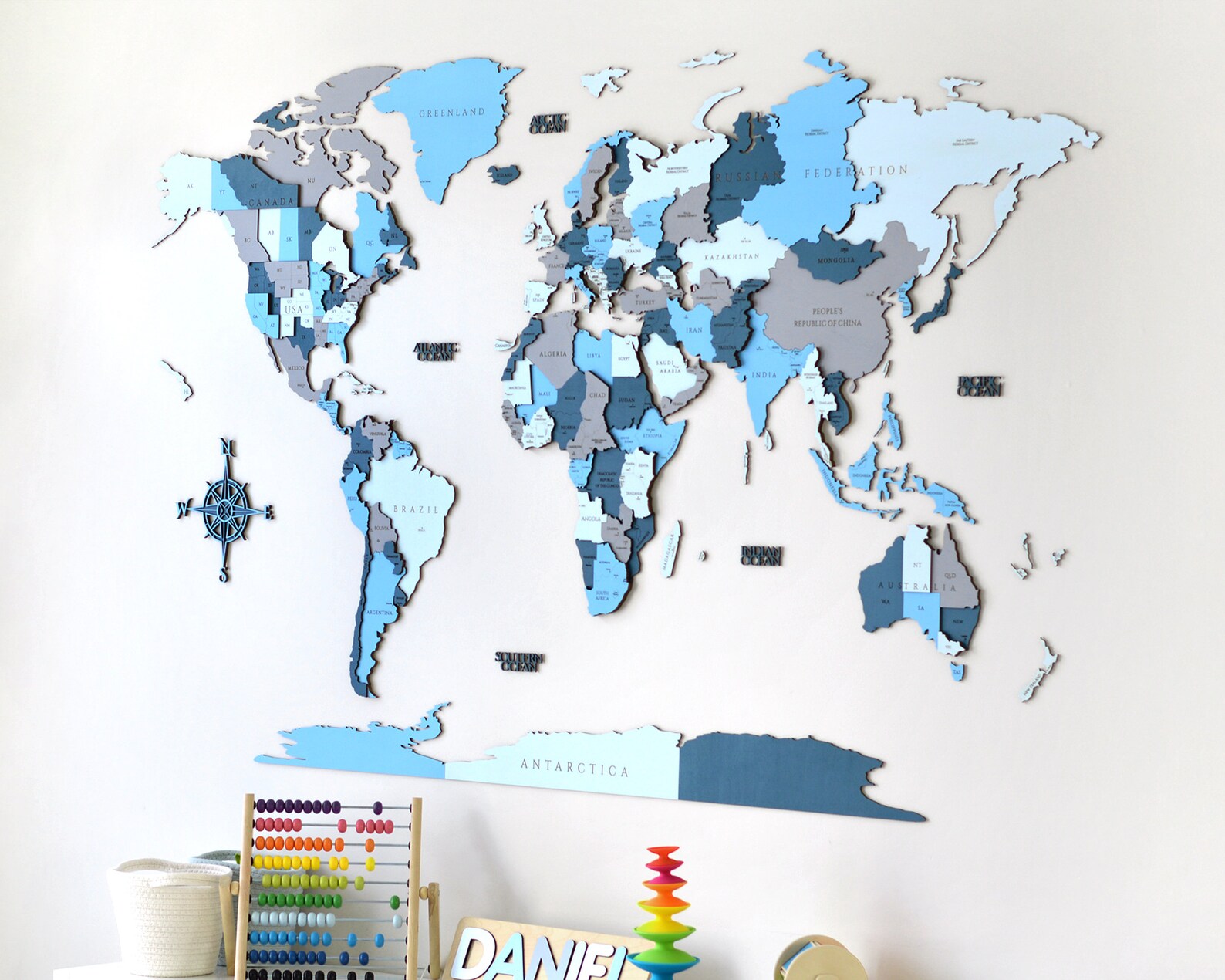 Map of the World 3D Laser Cut File SVG EPS DXF Cdr Pdf - Etsy UK
