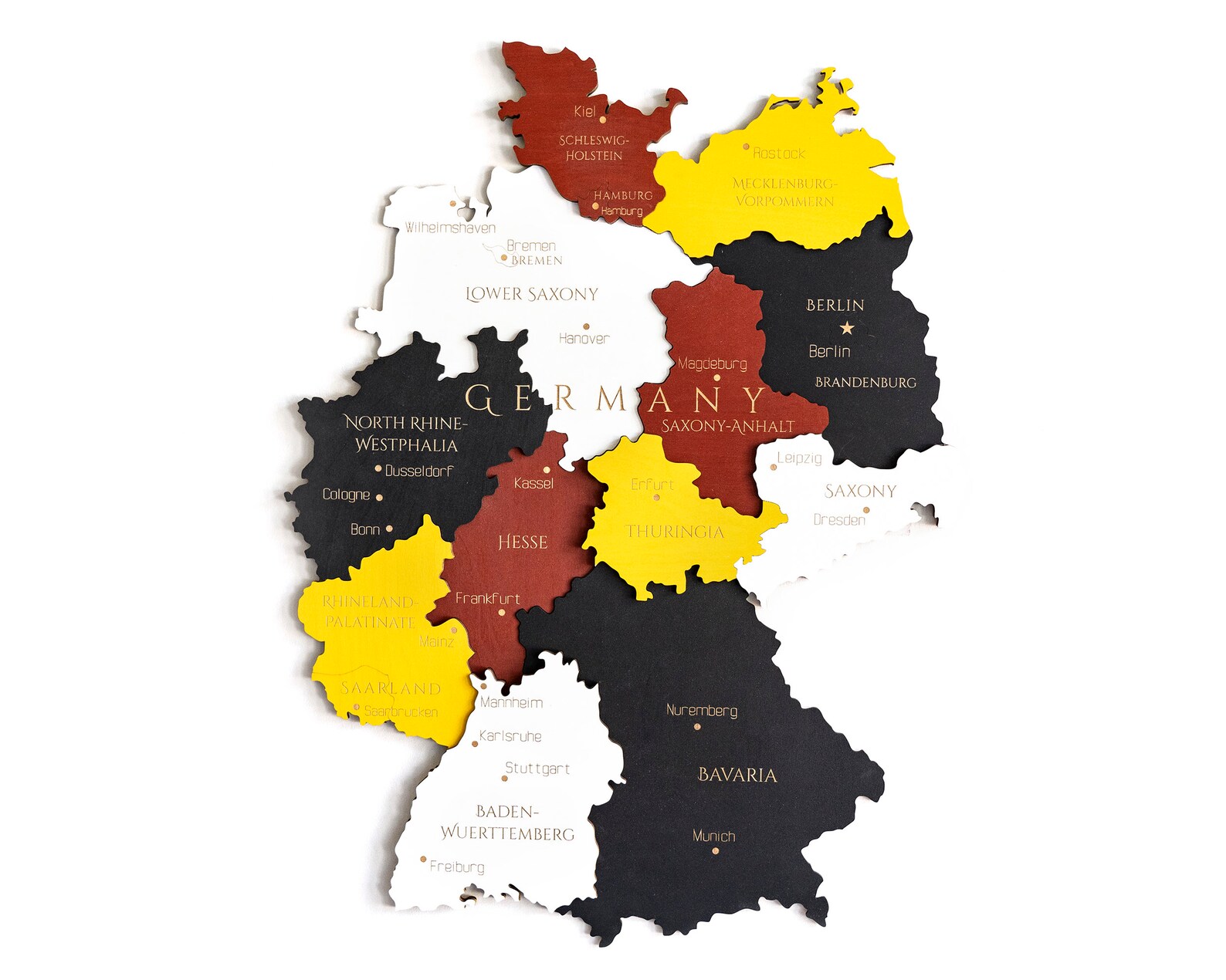 Map of Germany 3D, Laser Cut File, SVG, EPS, Dxf, Cdr, Pdf ...