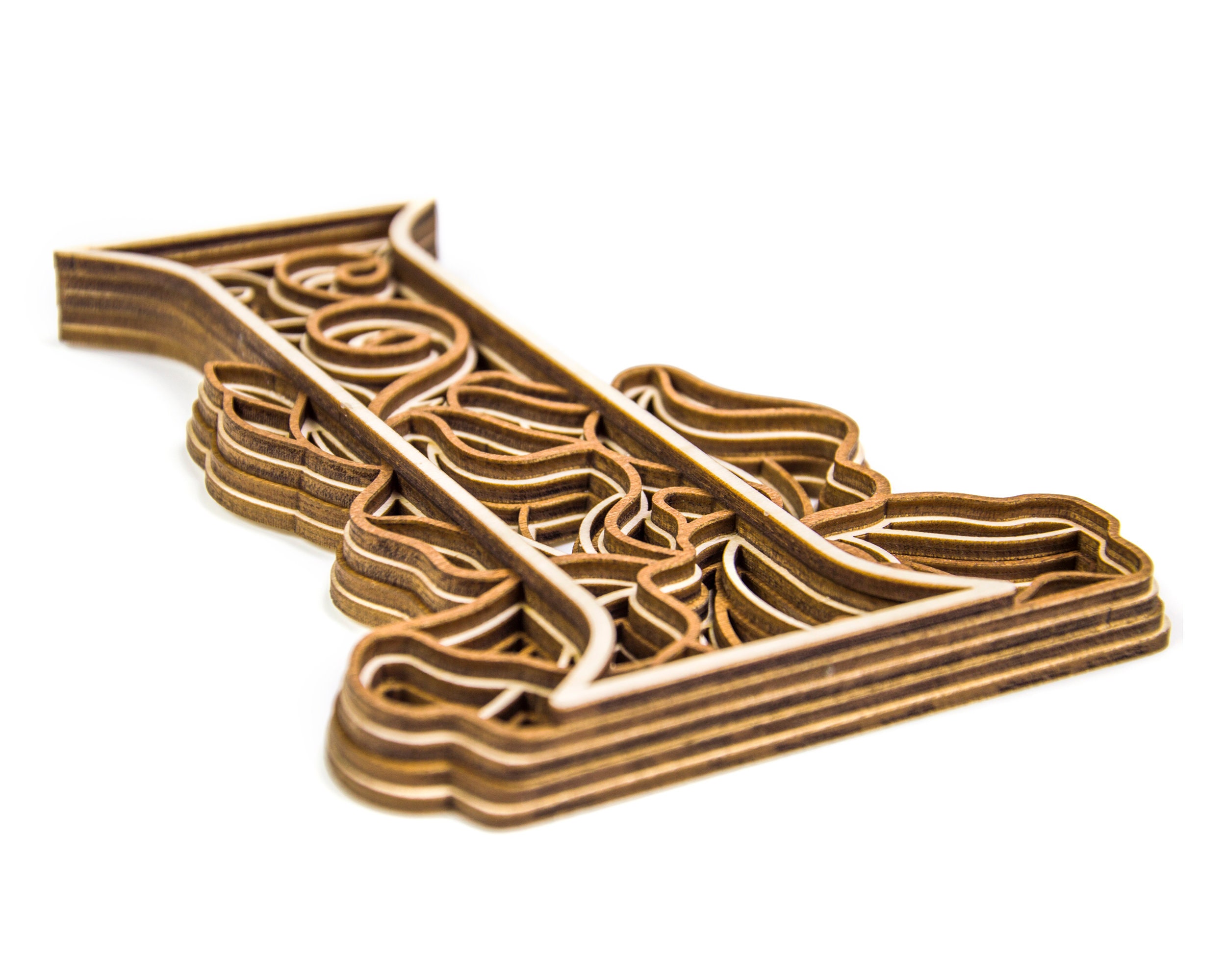 Layered Letter I Monogram I SVG EPS DXF Cdr Multilayered | Etsy